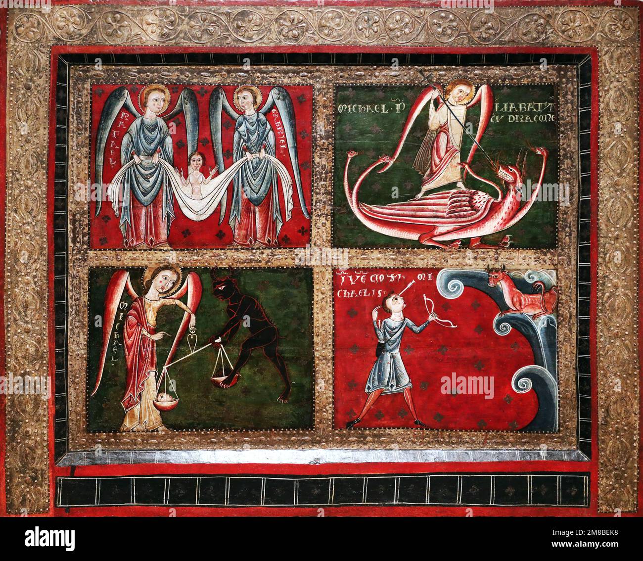 Beautiful front of a medieval altar in Barcelona. From National Museum ...