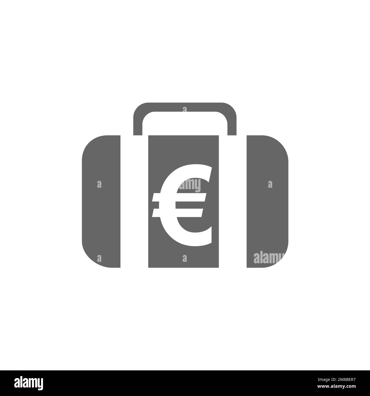Euro handbag icon, graphic resource template, vector illustration Stock ...