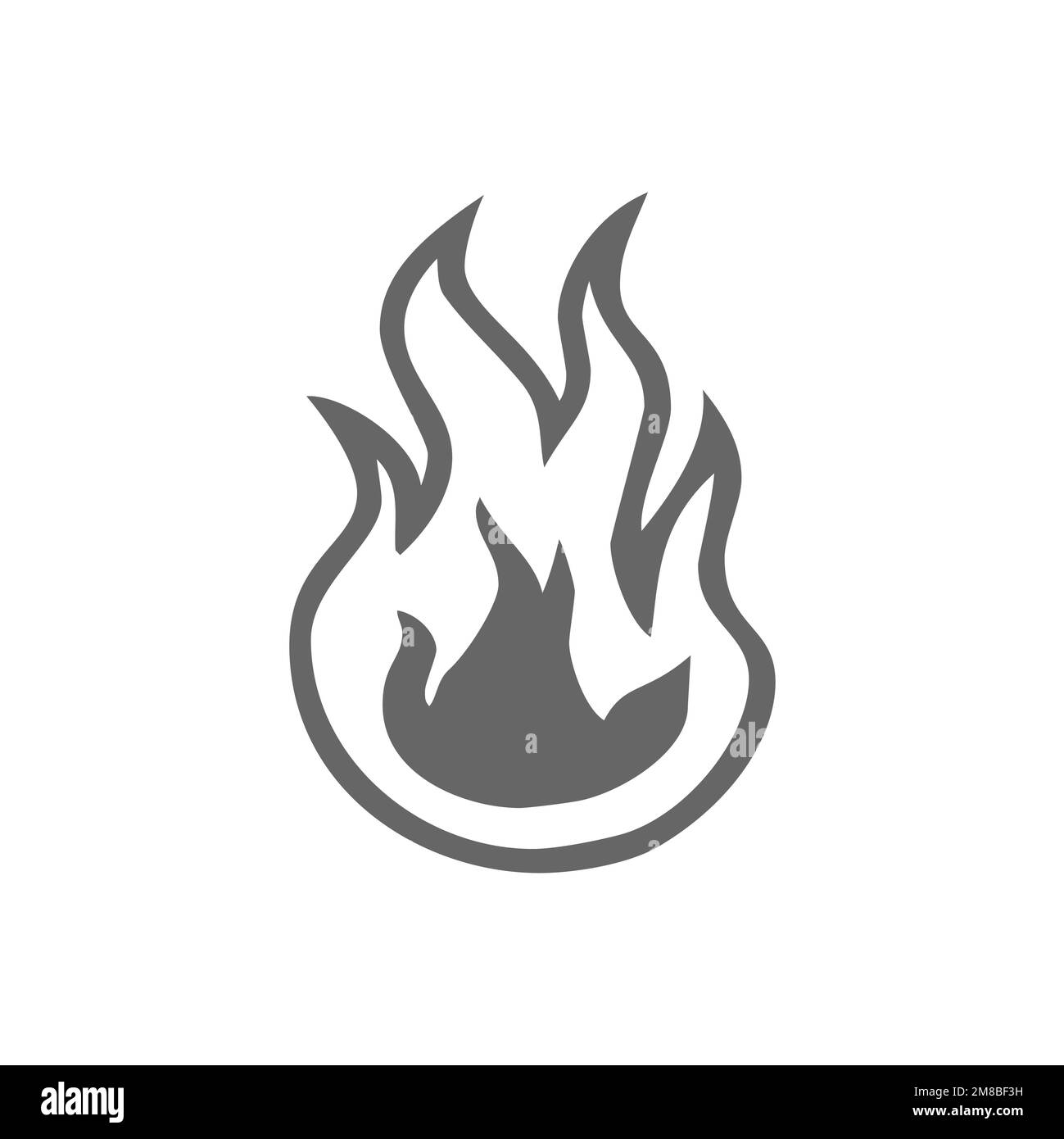 Flame icon, graphic resource template, vector illustration Stock Vector ...