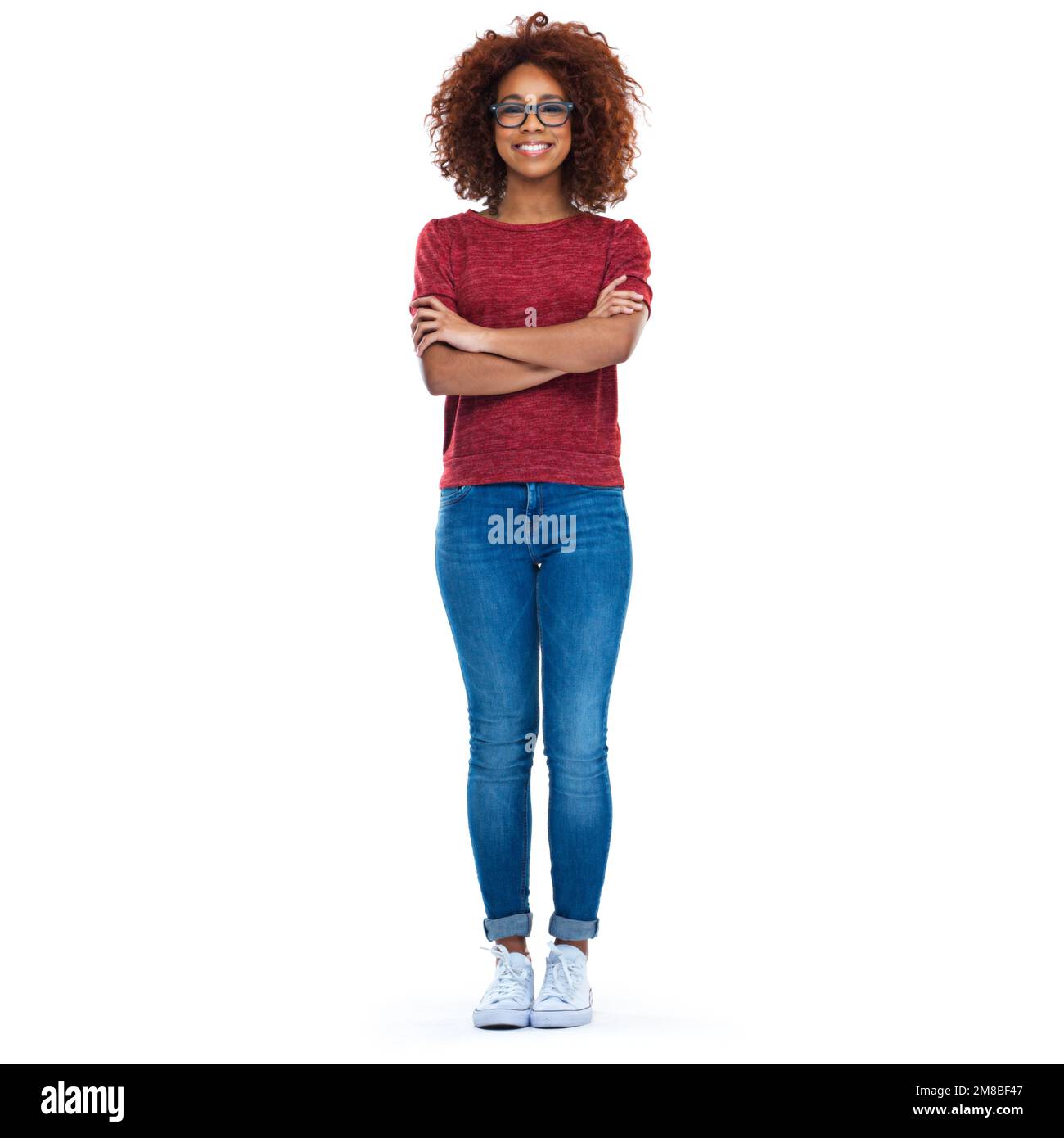 Model smile curly hair Cut Out Stock Images & Pictures - Alamy