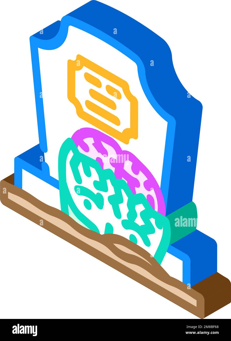 grave zombie scary isometric icon vector illustration Stock Vector ...