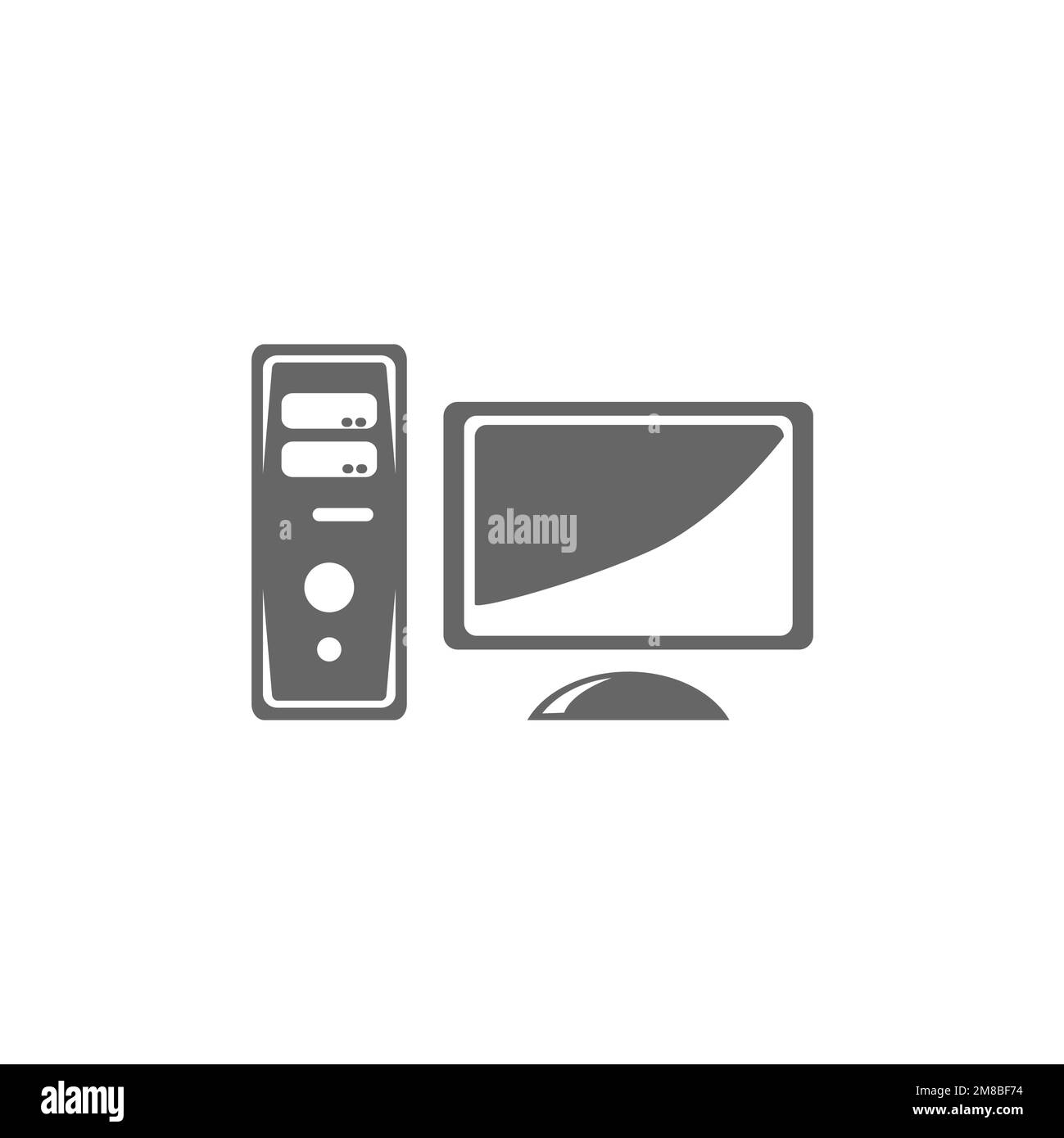 PC icon, graphics resource template, vector illustration Stock Vector ...