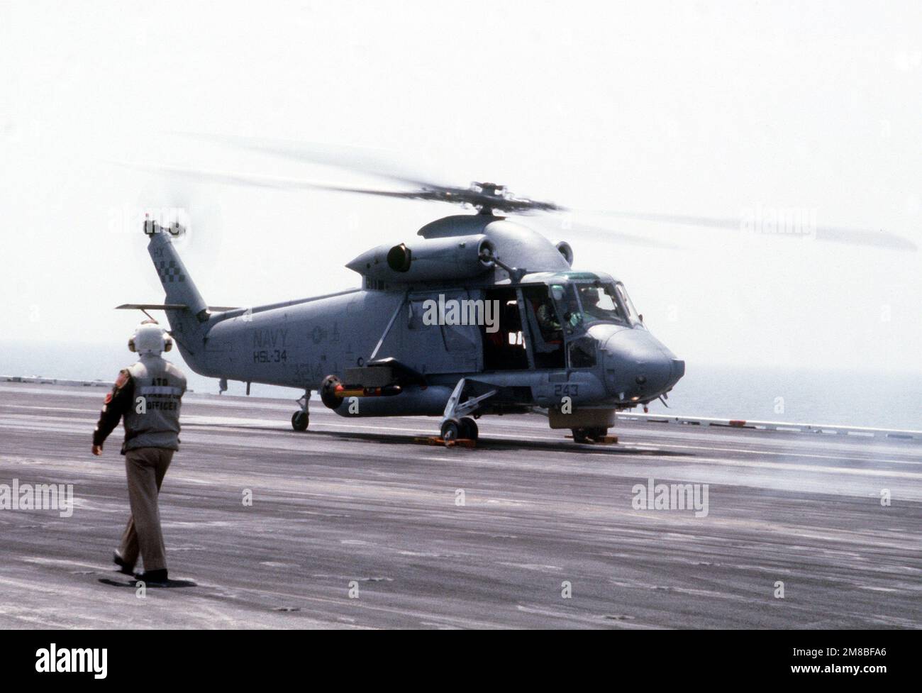 A Light Helicopter Anti-submarine Squadron 34 (HSL-34) SH-2F Seasprite ...