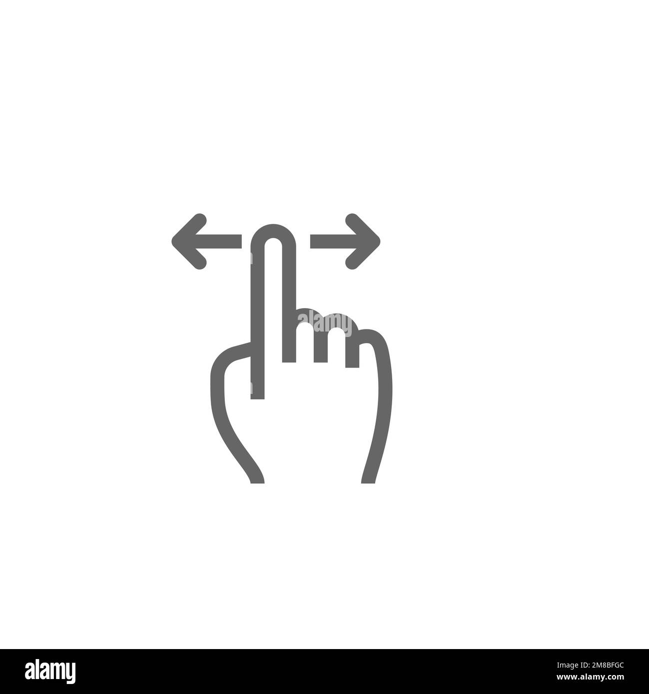 Left and right sliding gesture icons, graphics resource templates ...