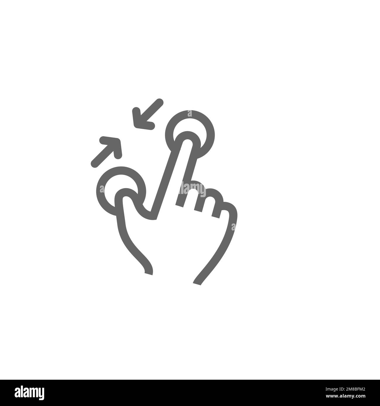Zoom out gesture icons, graphics resource templates, vector ...