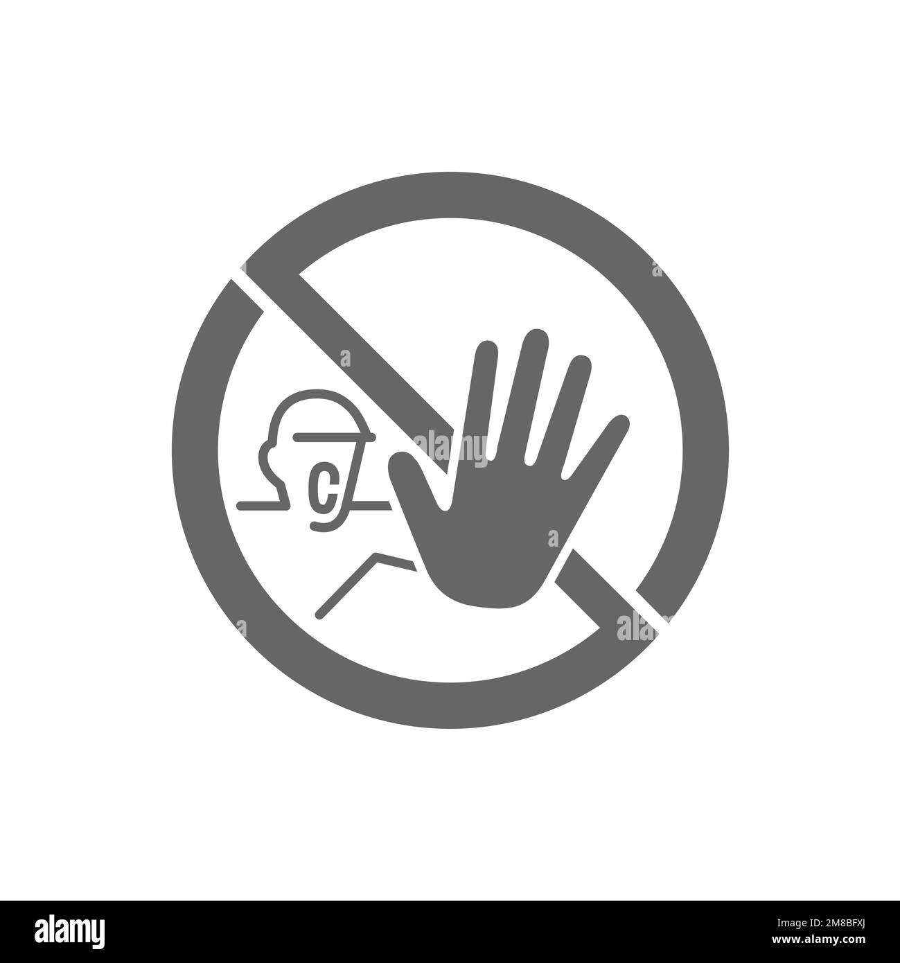 Prohibit touch icon, graphic resource template, vector illustration ...