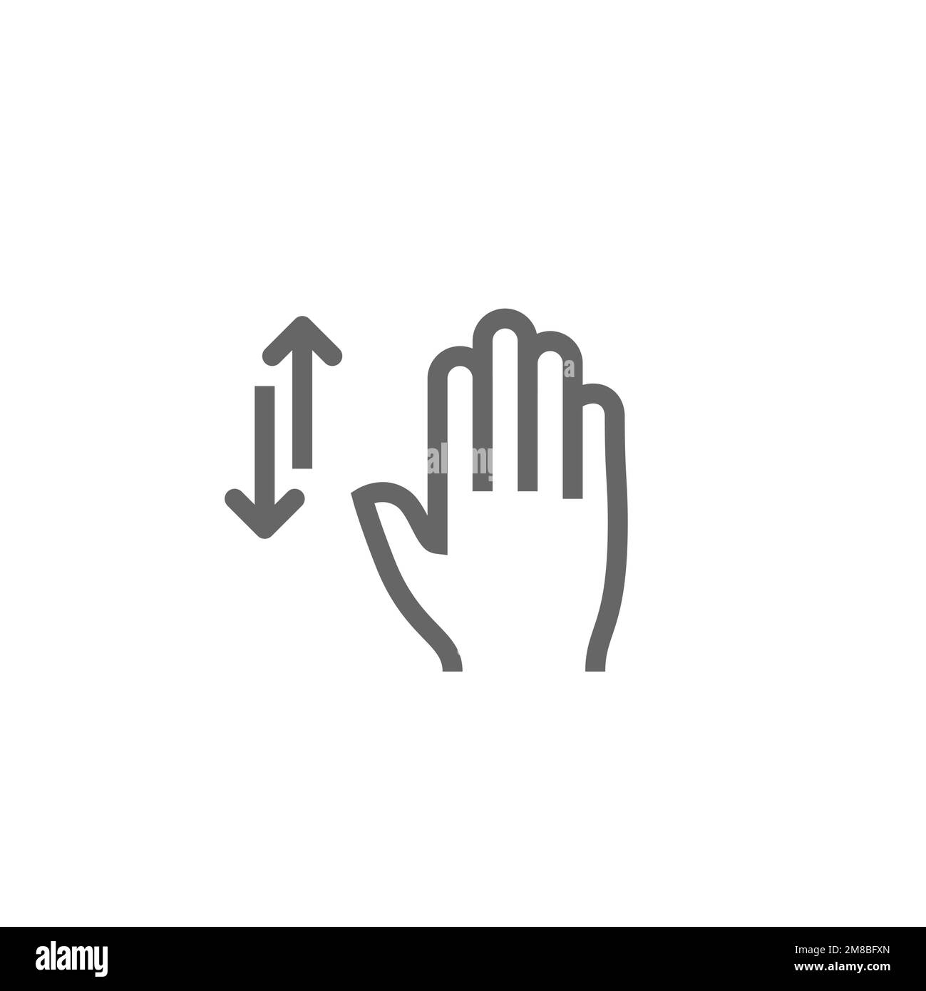 Move the hand gesture icon up and down, graphics resource template ...