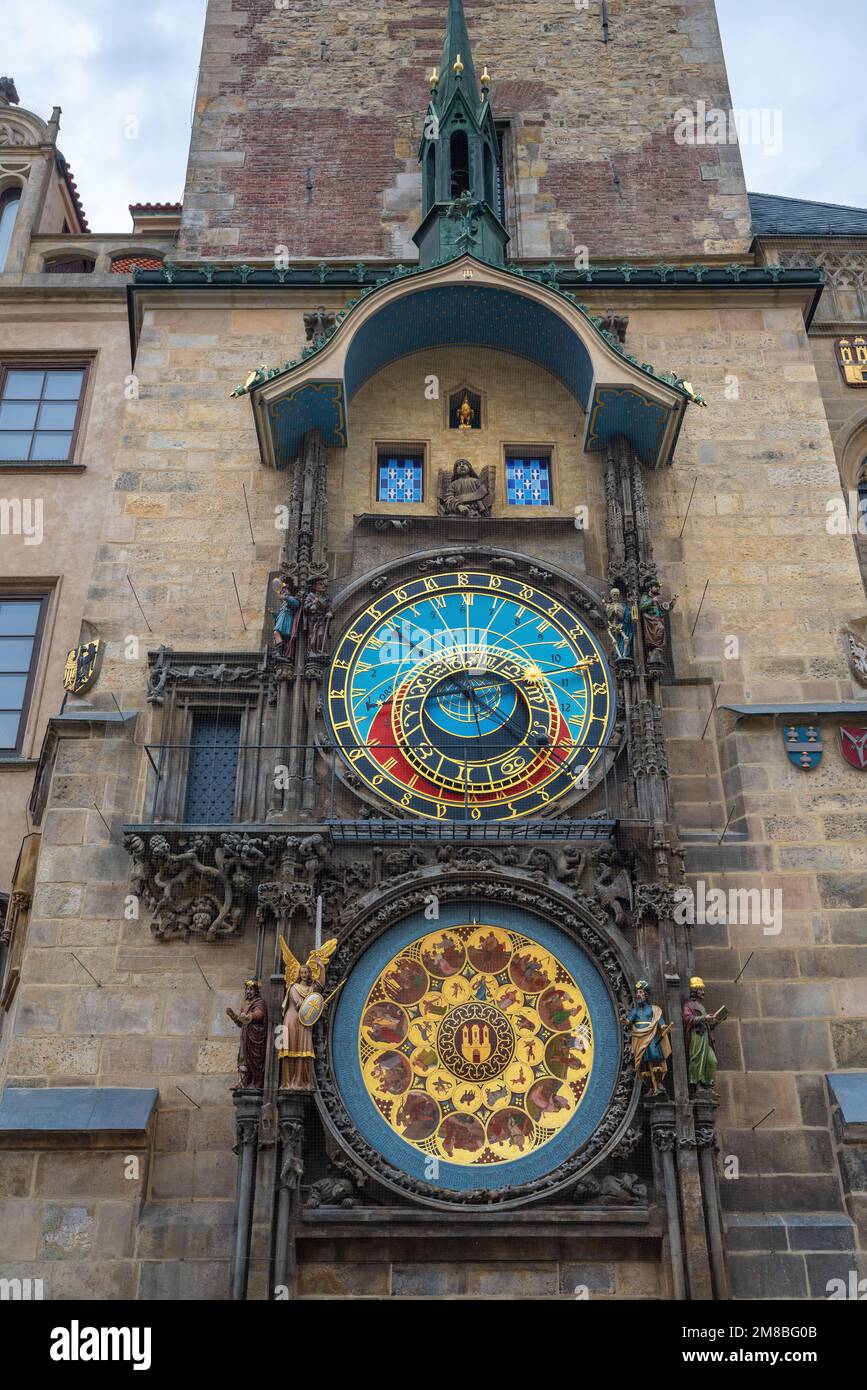 Astronomical Clock at Old Town Hall - Prague, Czech Republic Stock ...