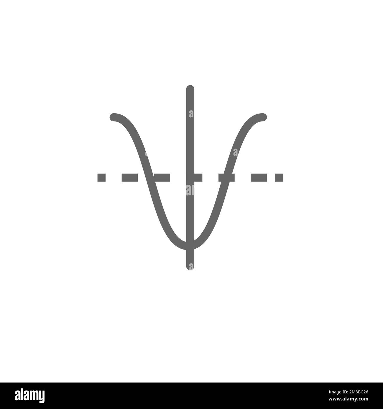 Parabola statistic chart icon, graphic resource template, vector ...