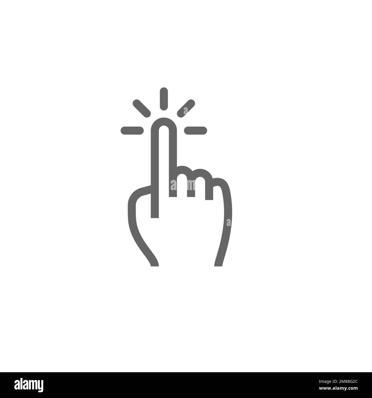 Tap the gesture icon, graphics resource template, vector illustration ...