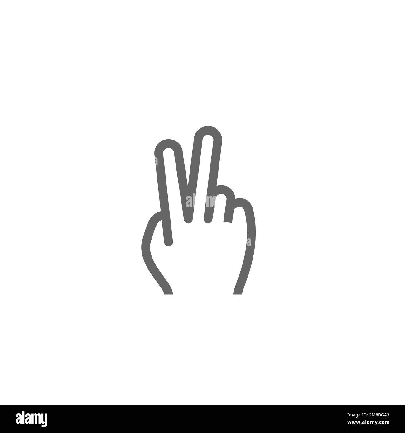 Two finger gesture icon, graphics resource template, vector ...