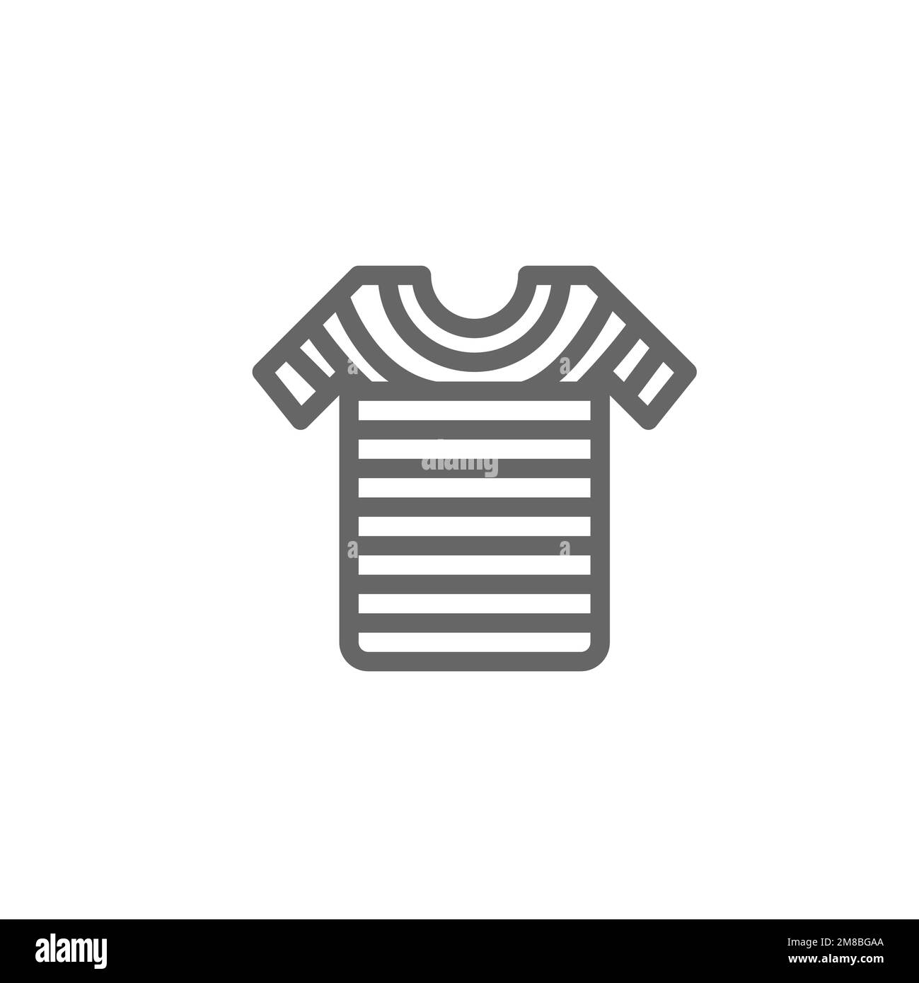 Striped T-shirt icon. Graphic resource template, vector illustration ...