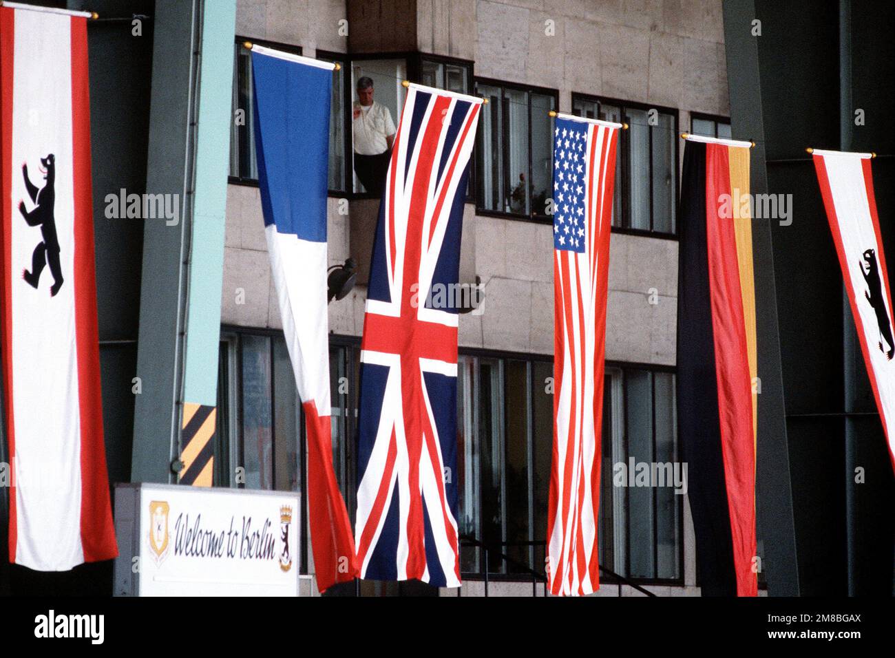During ceremonies at Tempelhof Central Airport commemorating the 40th ...