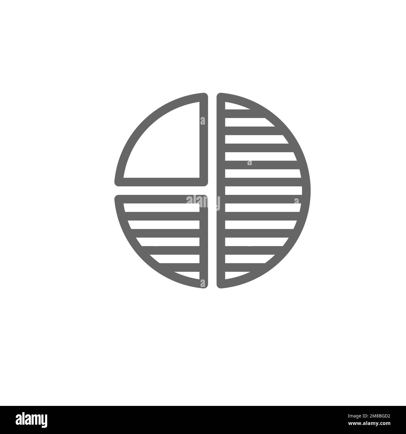 Pie chart icon, percentage graphic resource template, vector ...