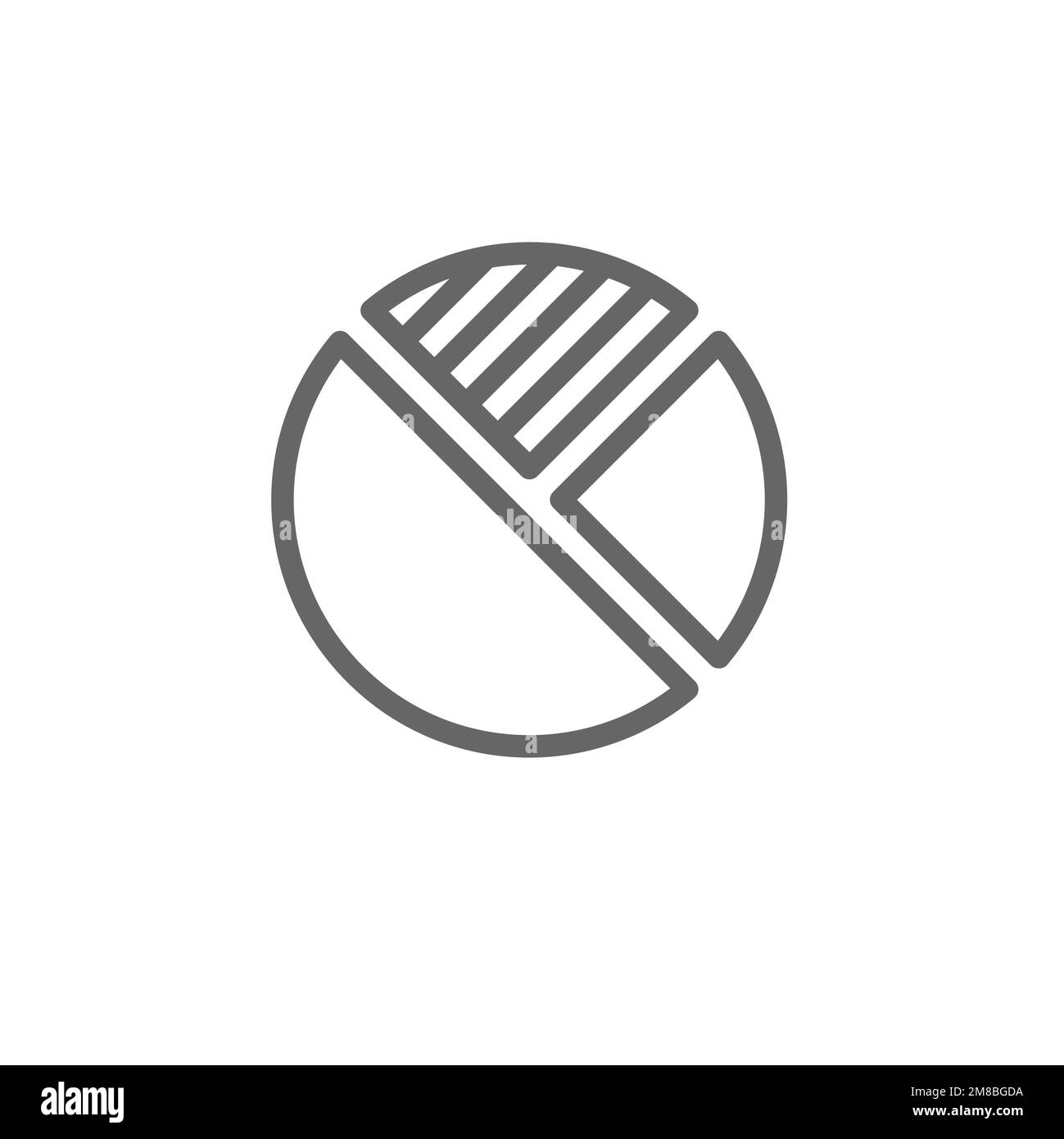 Pie chart icon, percentage graphic resource template, vector ...