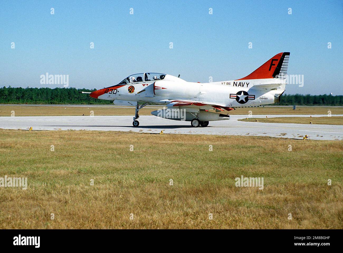 A left side view of a TA-4J Skyhawk aircraft from Training Squadron 86 ...