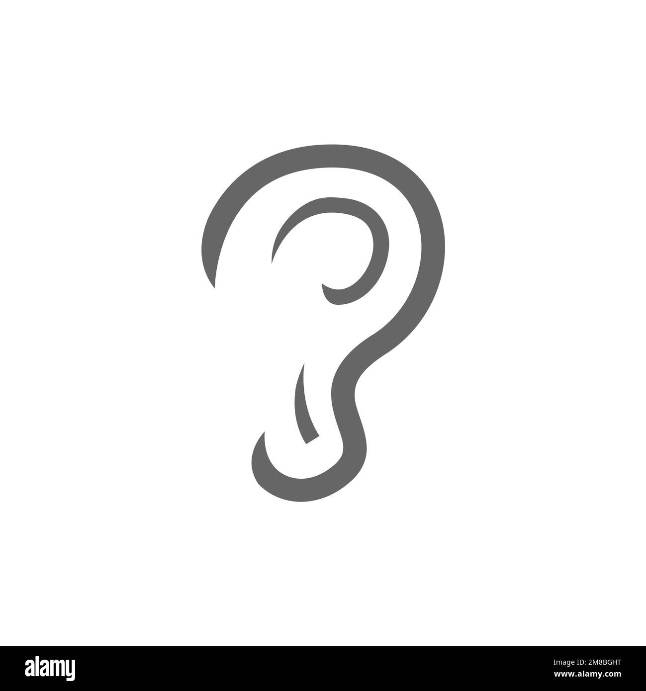Ear icon, graphic resource template, vector illustration Stock Vector ...