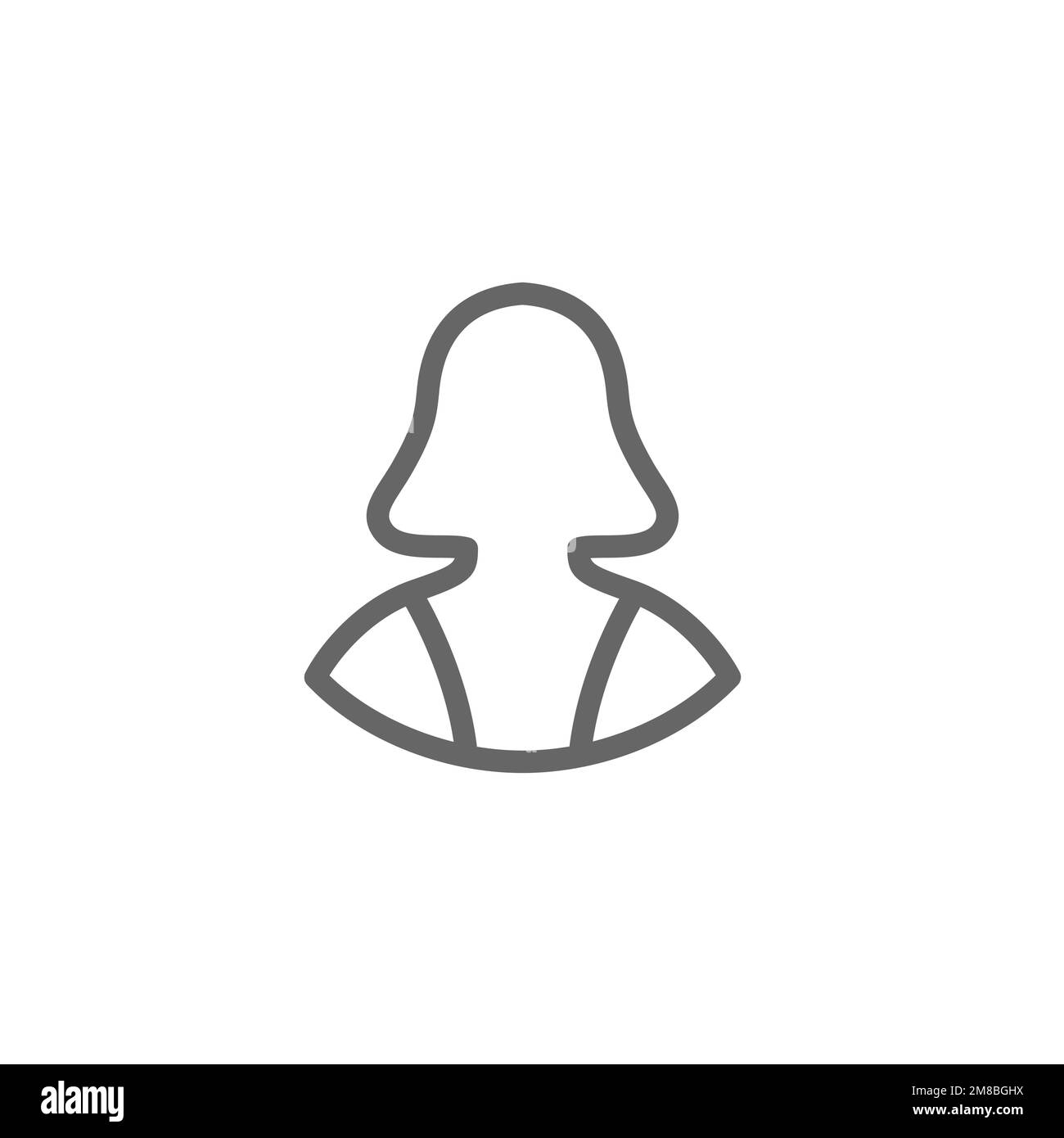 Female user icons, graphic resource templates, vector illustrations ...