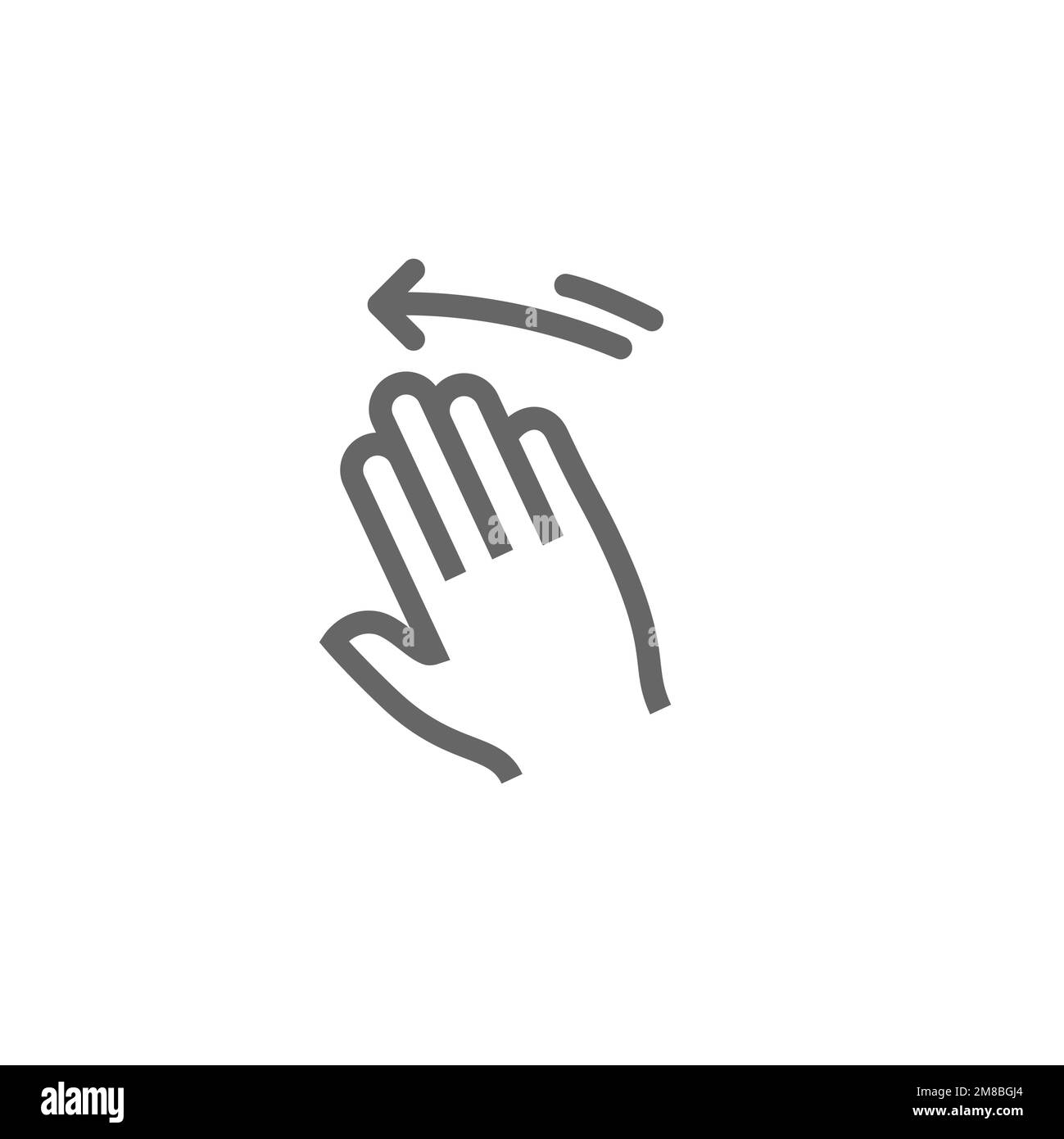 Hand waving gesture icon, graphics resource template, vector ...
