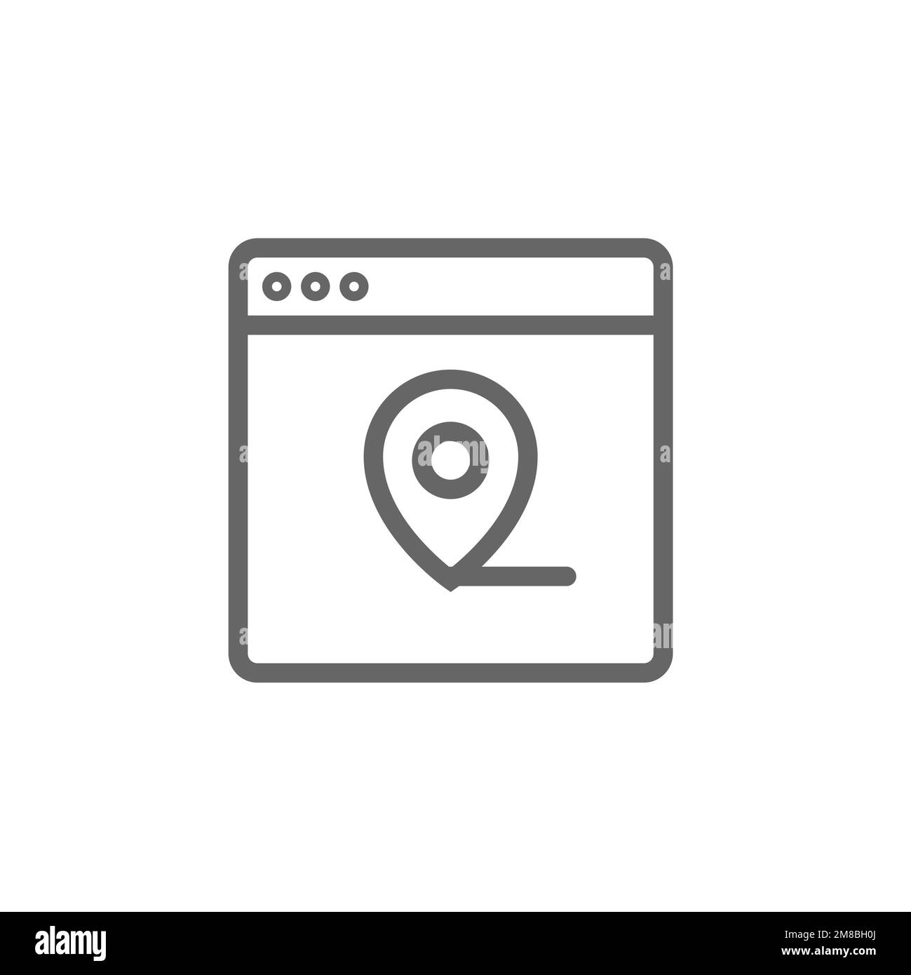 Position information window line icon. Graphic resource template ...