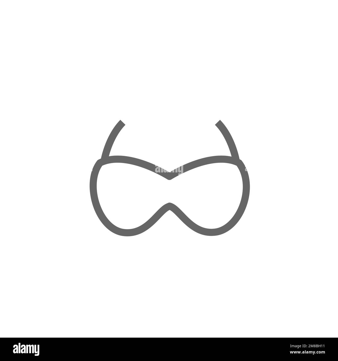 Women's bra line icon. Graphic resource template, vector illustration ...