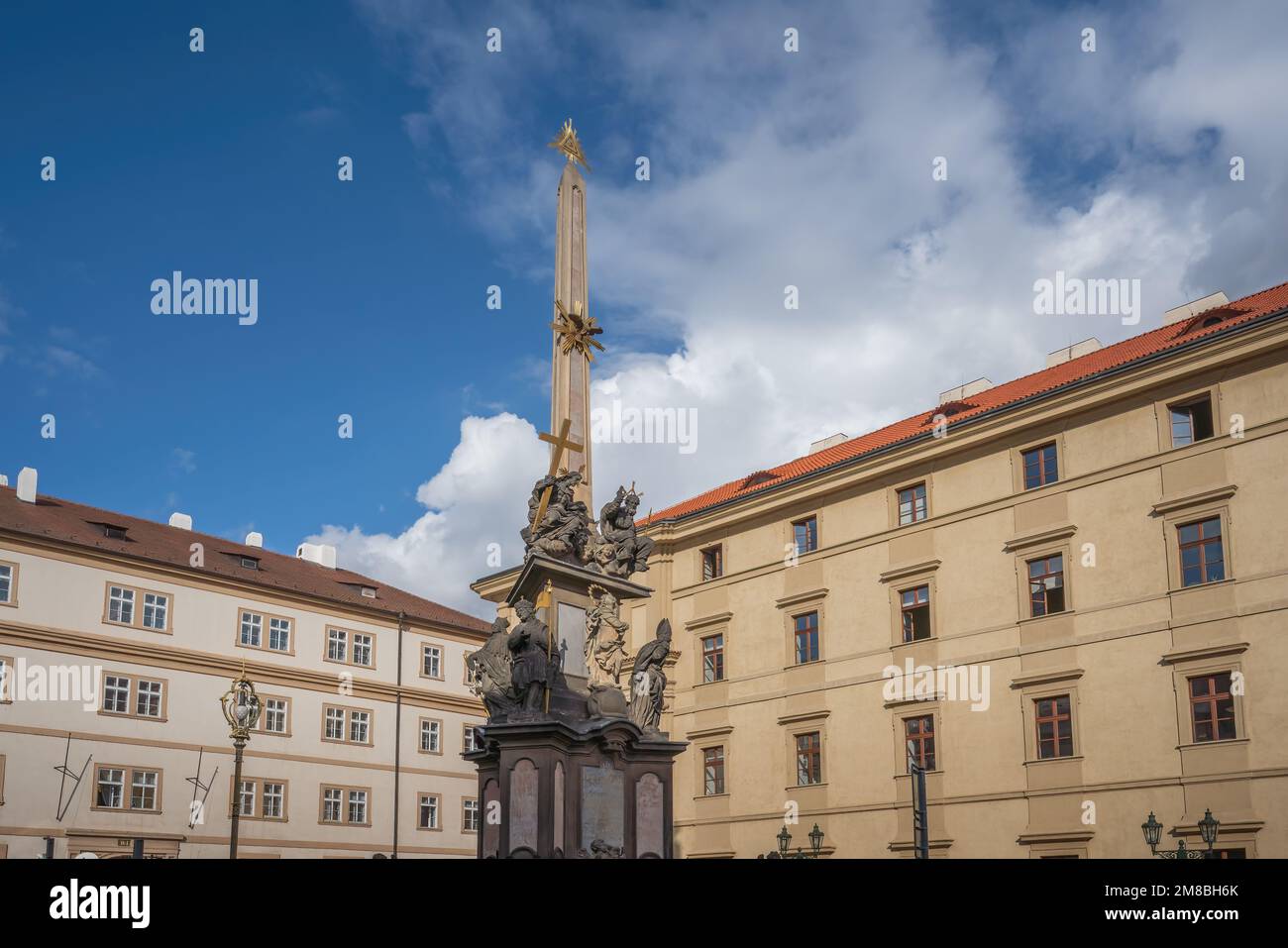 Holy Trinity Column in front of St. Nicholas Church at Mala Strana ...