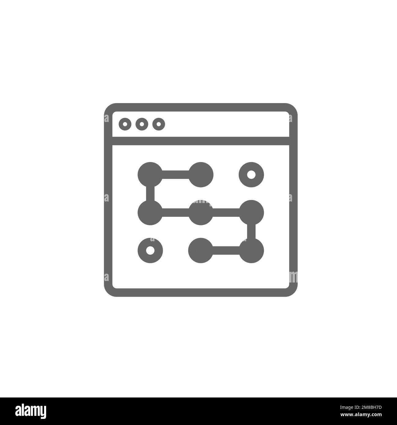 Unlock the gesture window line icon. Graphic resource template, vector ...