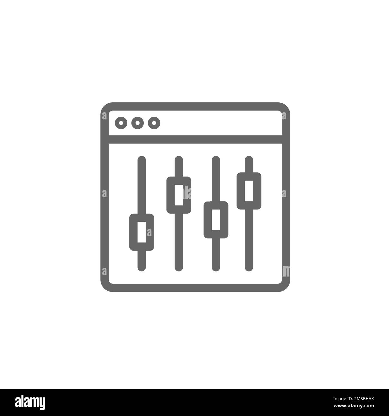Plug in window line icon. Graphic resource template, vector ...