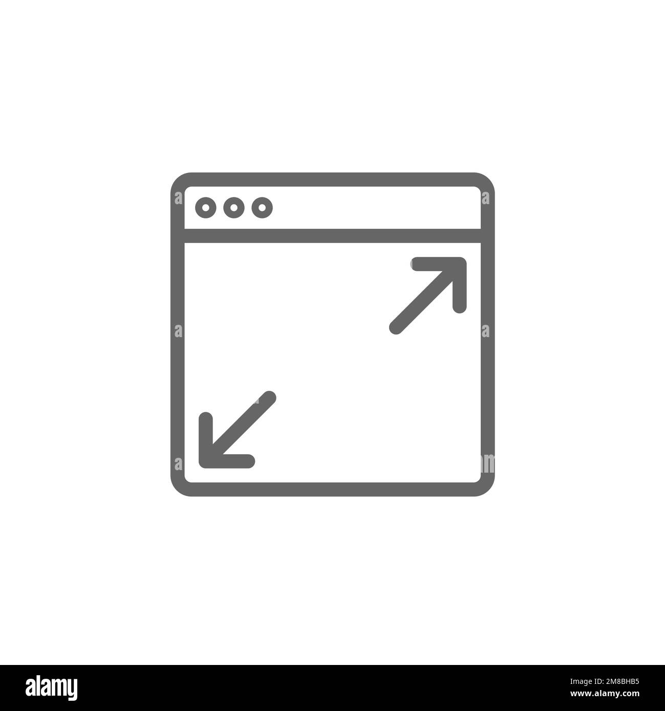 Zoom in on the window line icon. Graphic resource template, vector ...