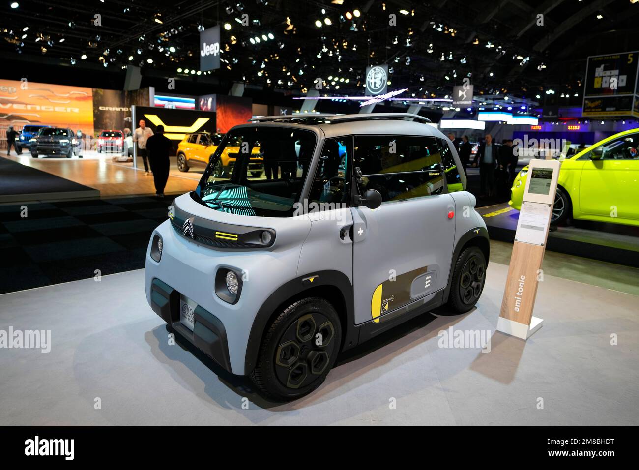 The Citroen Ami Tonic fully electric car on display during the media ...