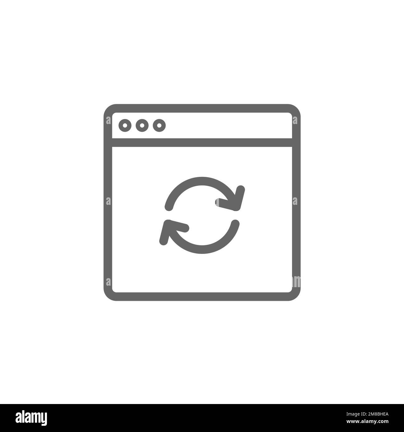 Refresh the content window line icon. Graphic resource template, vector ...