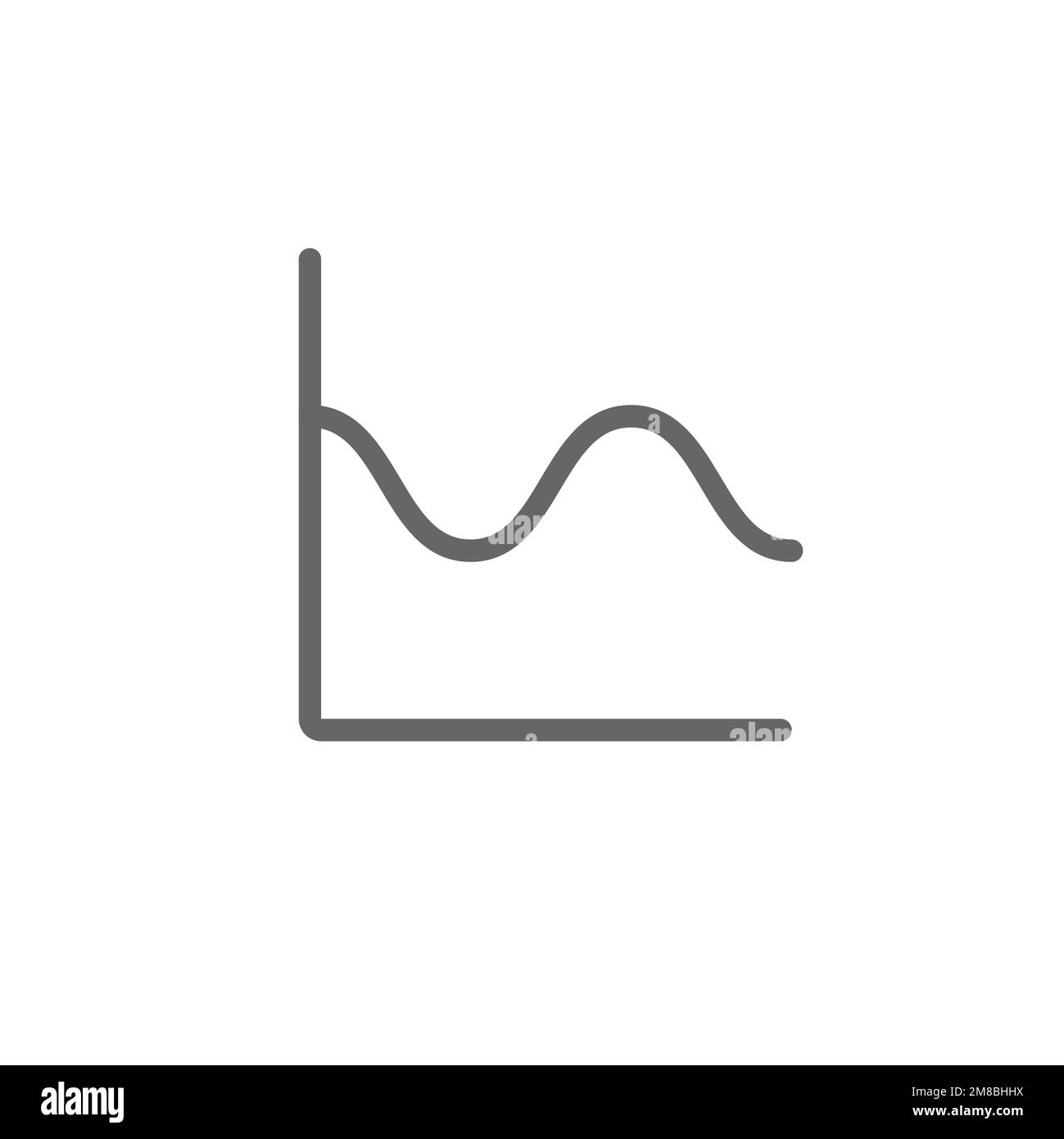 Sine Curve Statistics Chart Icon Graphic Resource Template Vector