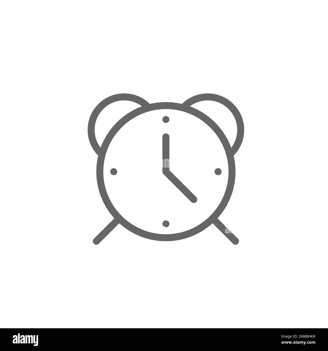 Alarm line icon. Graphic resource template, vector illustration Stock ...