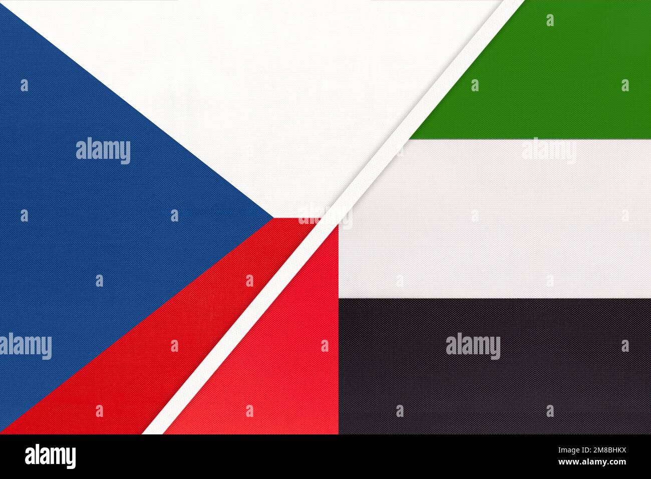 Czech Republic and United Arab Emirates or UAE, symbol of country ...