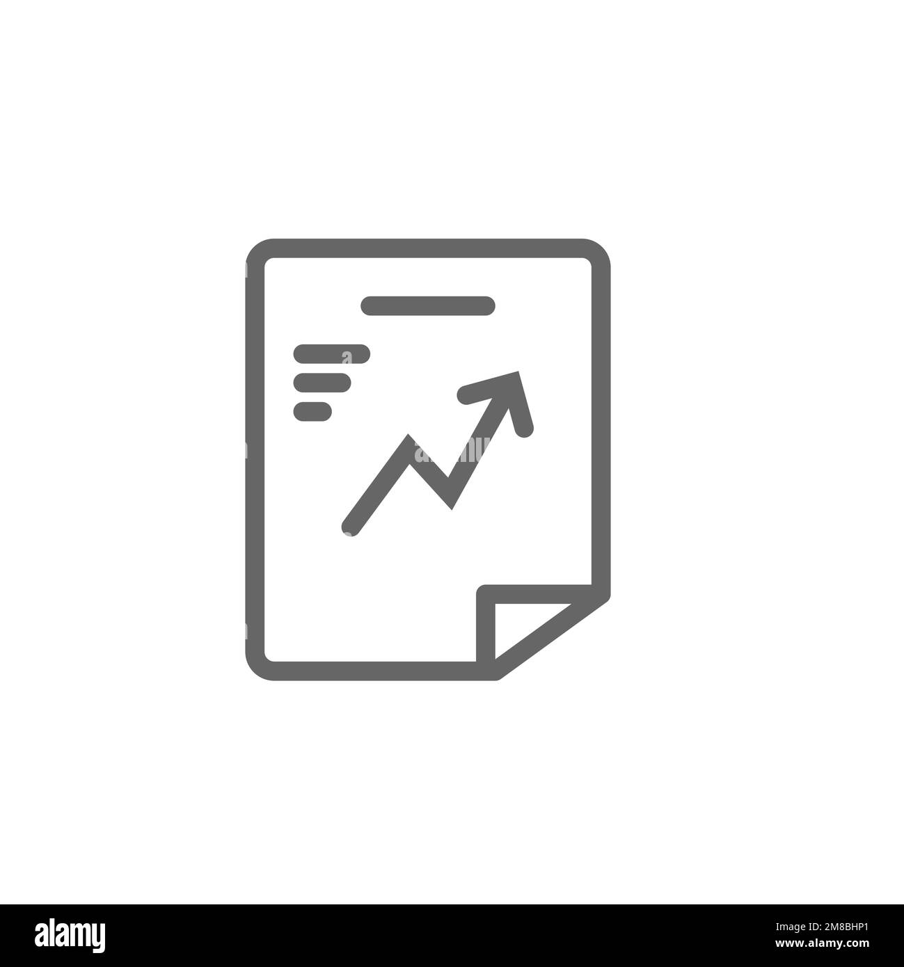The rising data file line icon. Graphic resource template, vector ...