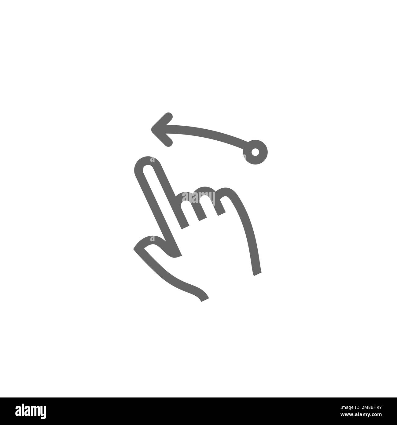 Slide the gesture icon up and to the left. Graphic resource template ...