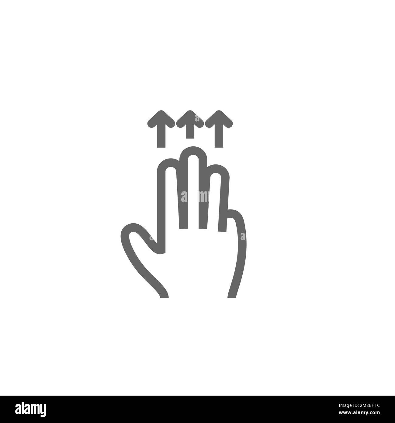 Multi pointing up gesture icon, graphics resource template, vector ...