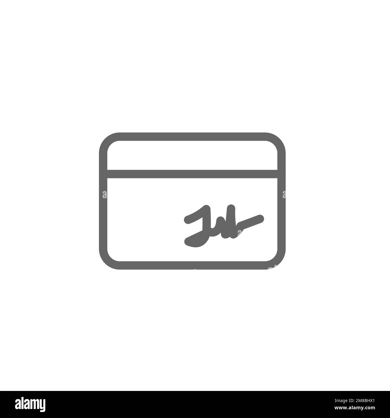 Cardholder signature line icon. Graphic resource template, vector ...