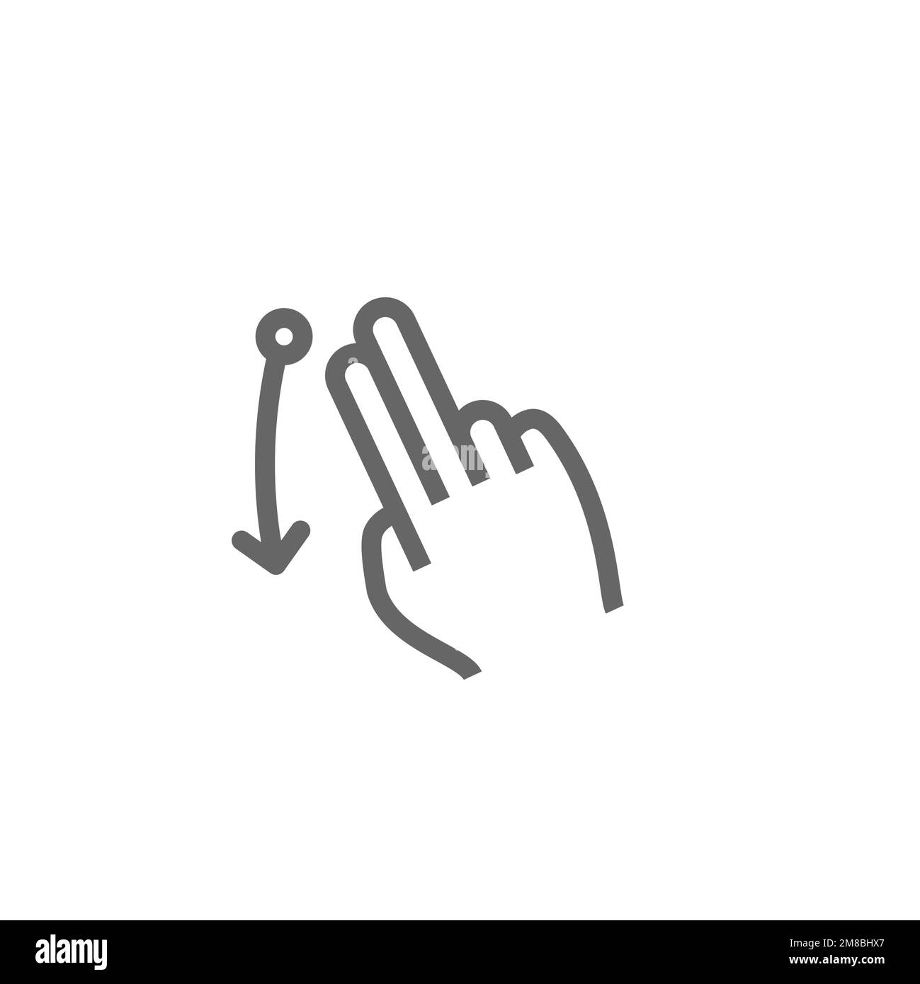 Down gesture icon, graphics resource template, vector illustration ...