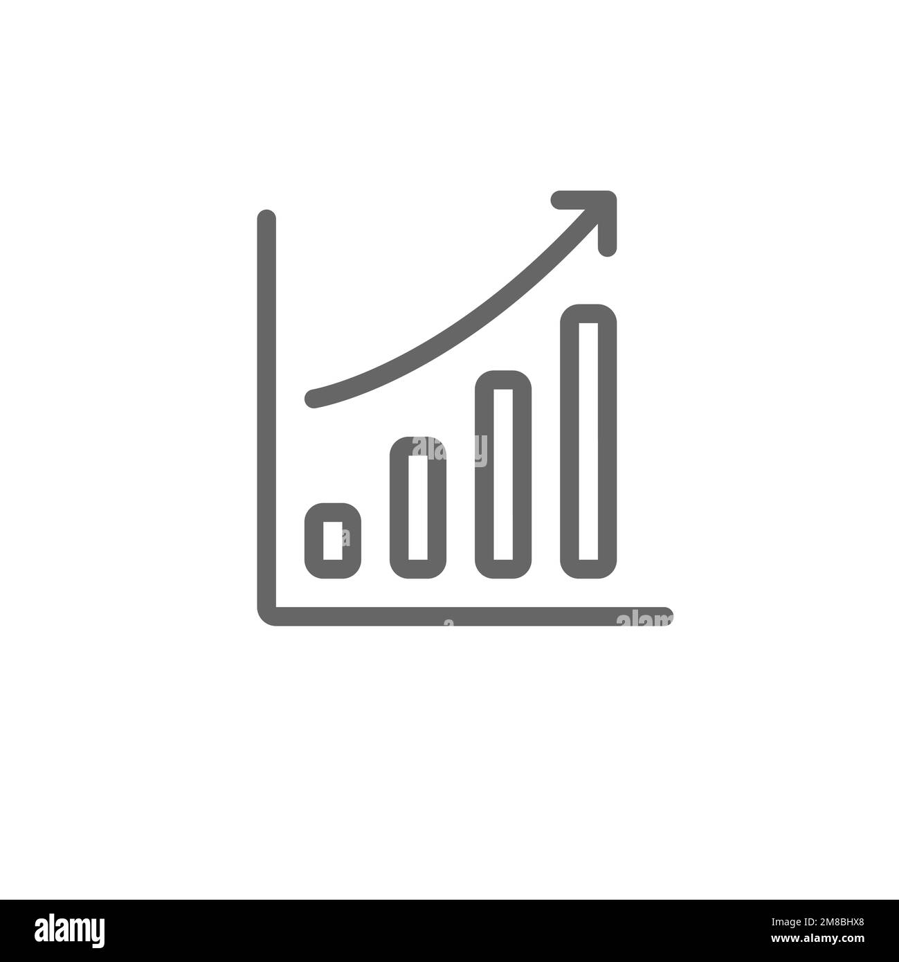 Rising column statistic chart icon, graphic resource template, vector ...