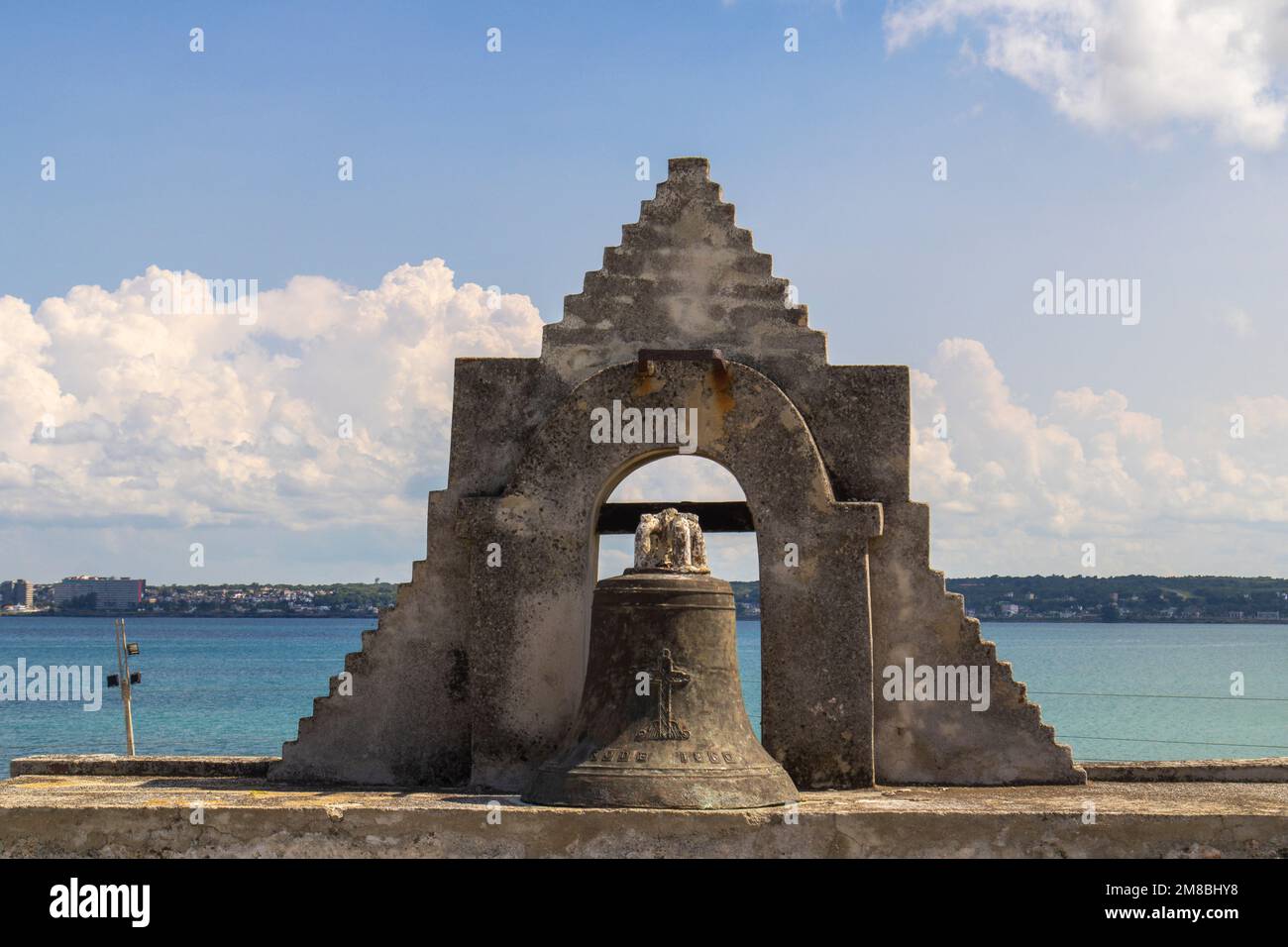 An old historical bell in the san severino castle grounds, matanzas ...