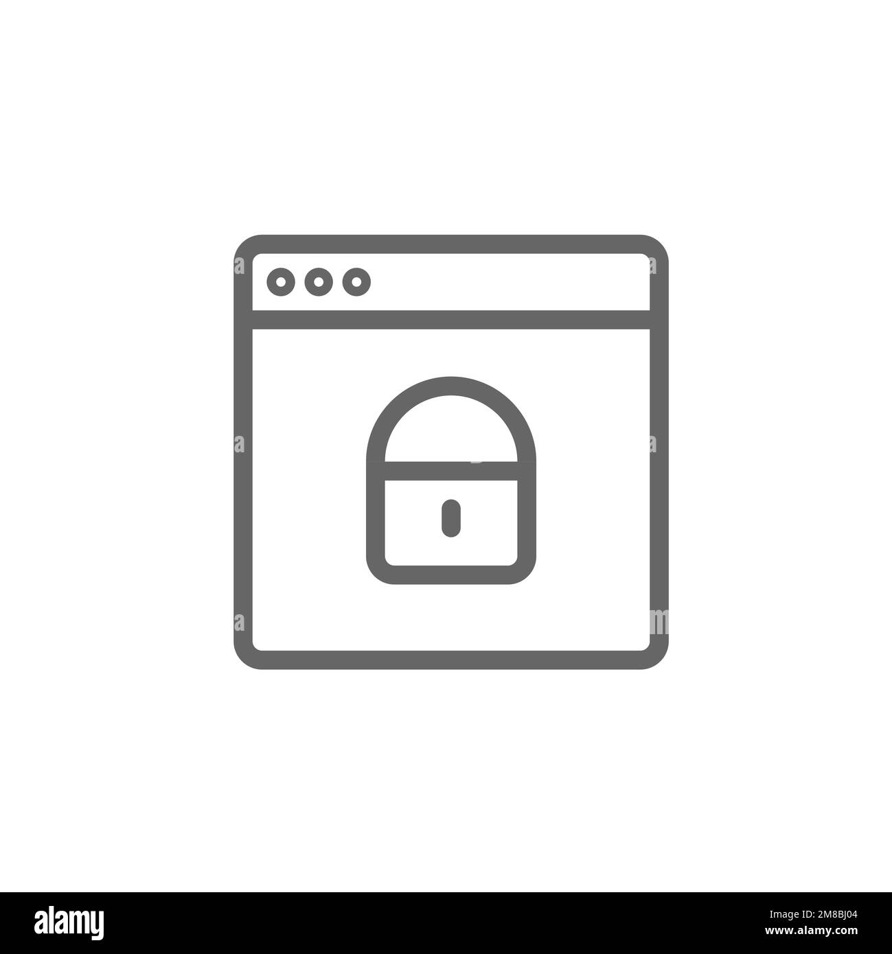 Lock the window line icon. Graphic resource template, vector ...