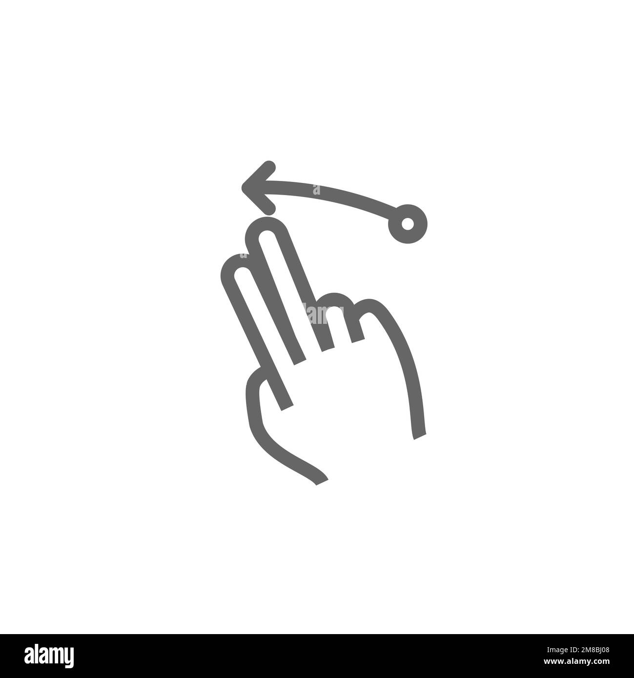 Left hand gesture icon, graphics resource template, vector illustration ...
