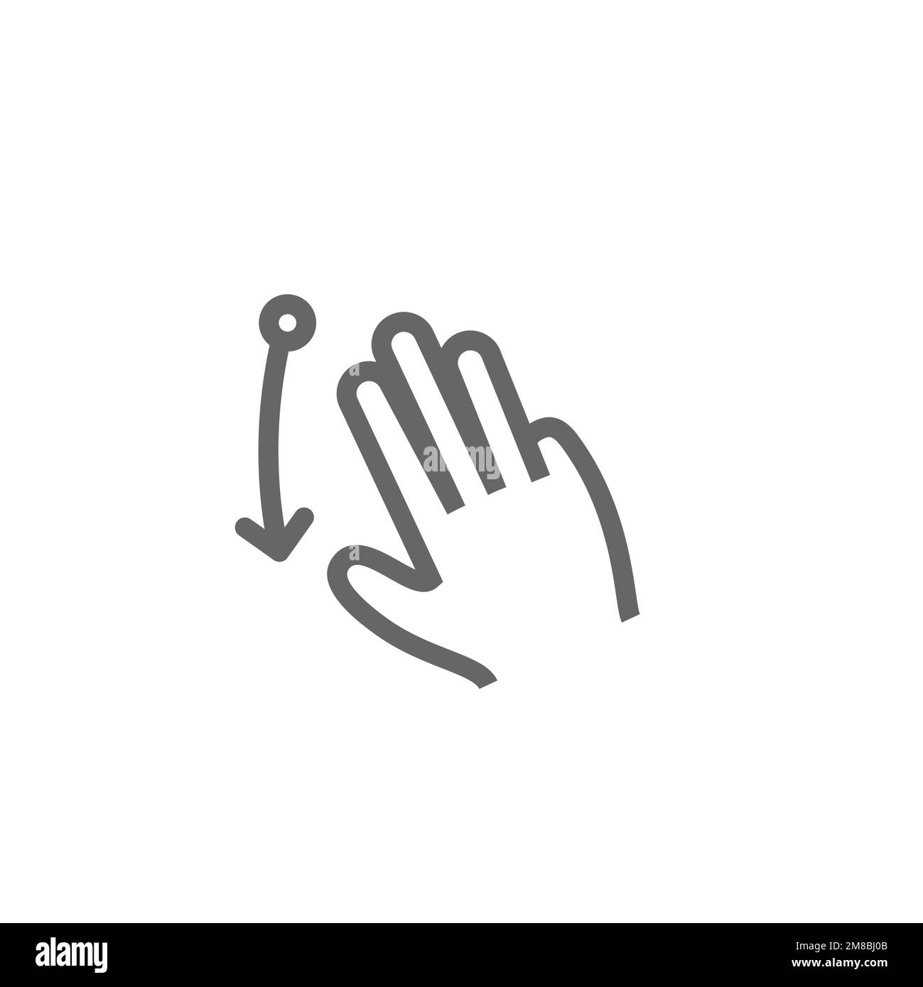 Down gesture icon, graphics resource template, vector illustration ...