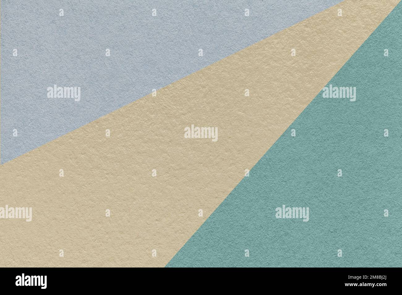 Texture of old craft beige, blue and cool gray color paper background ...