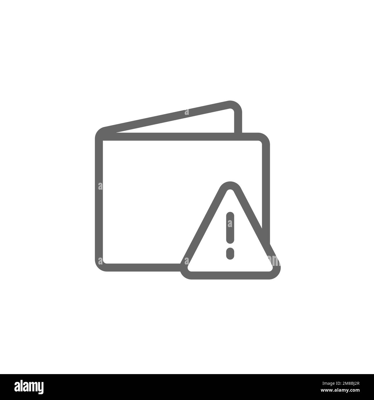 Wallet question prompt line icon. Graphic resource template, vector ...