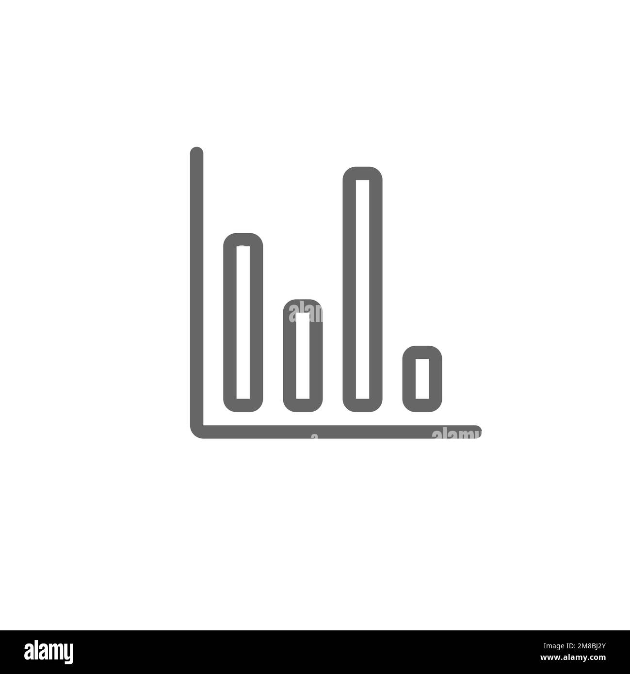 Column chart icon, graphic resource template, vector illustration Stock ...