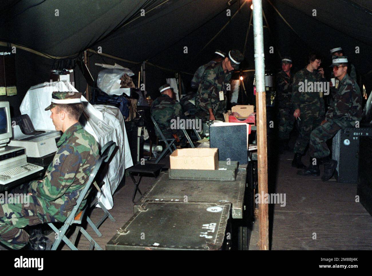 Marines serving as umpires during the joint services exercise Solid ...