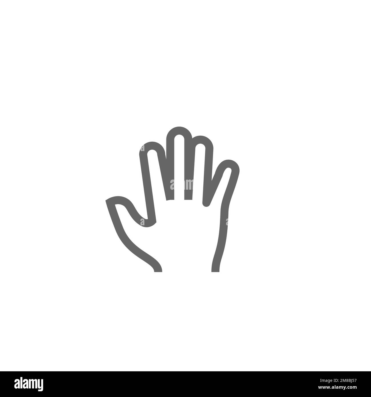 Open palm icon, graphic resource template, vector illustration Stock ...