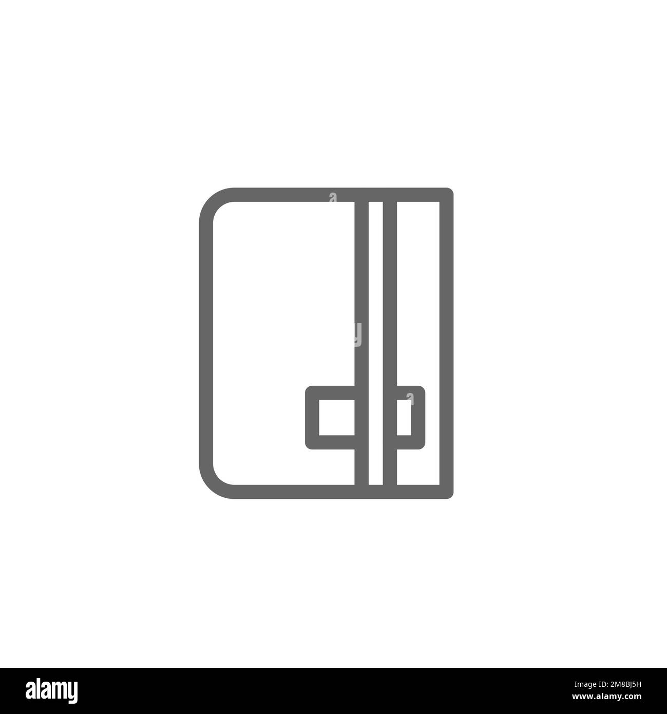Notebook line icon. Graphic resource template, vector illustration ...